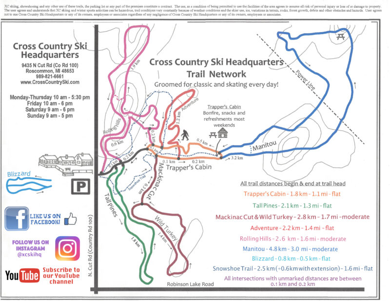 Trail Map - Cross Country Ski Headquarters