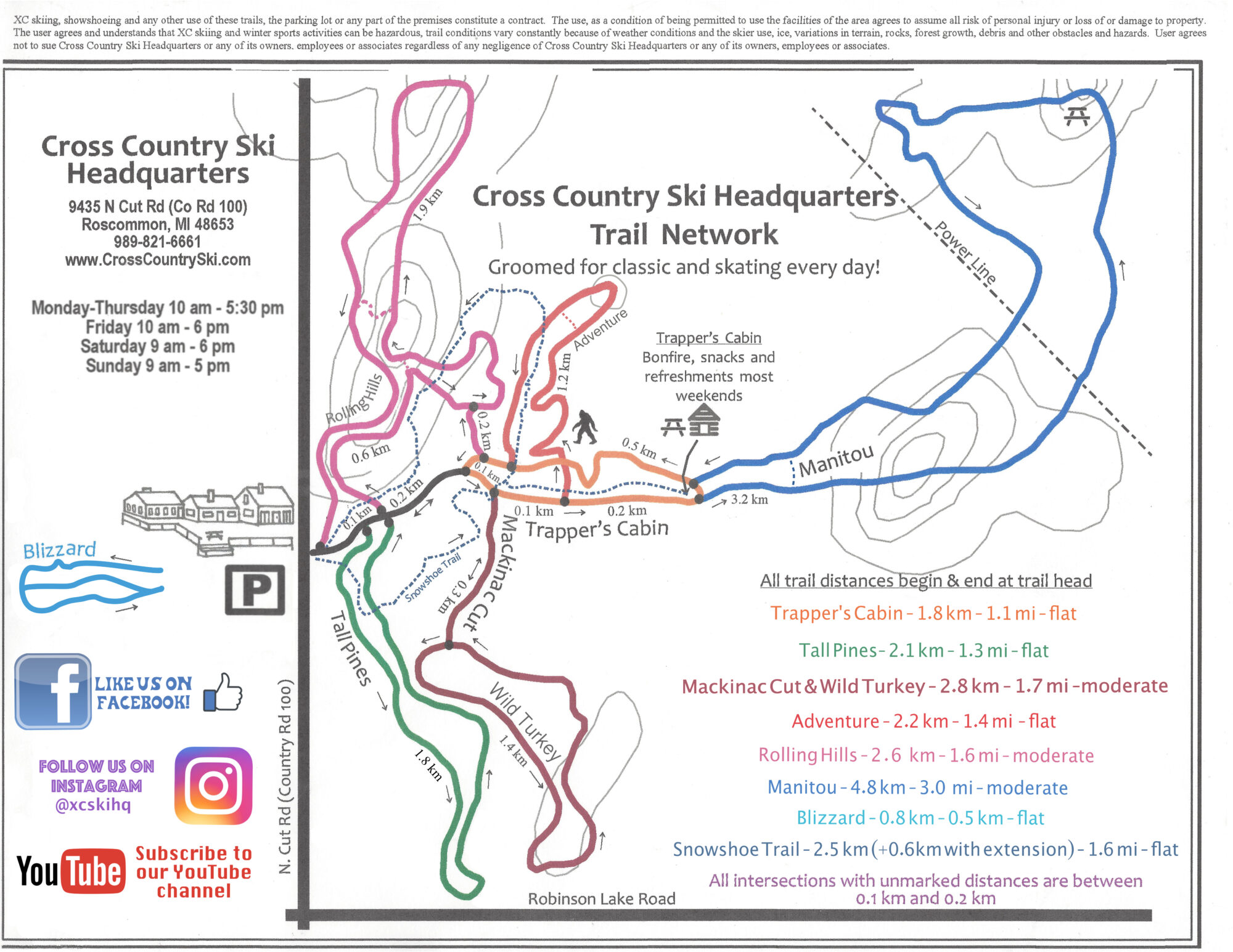 Trail Map - Cross Country Ski Headquarters